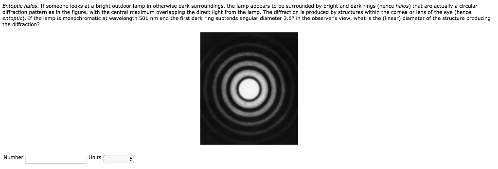 Solved Entoptic halos. If someone looks at a bright outdoor | Chegg.com