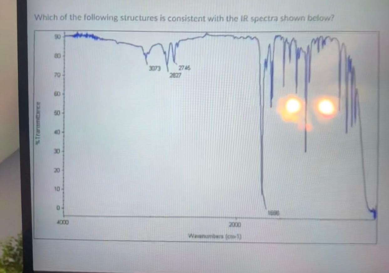 Solved Which of the following structures is consistent with | Chegg.com