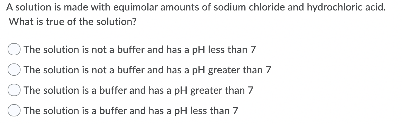 Solved A solution is made with equimolar amounts of sodium | Chegg.com