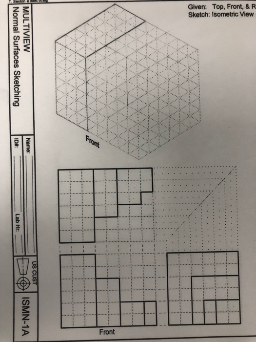 Front Front MULTIVIEW Normal Surfaces Sketching -A | Chegg.com