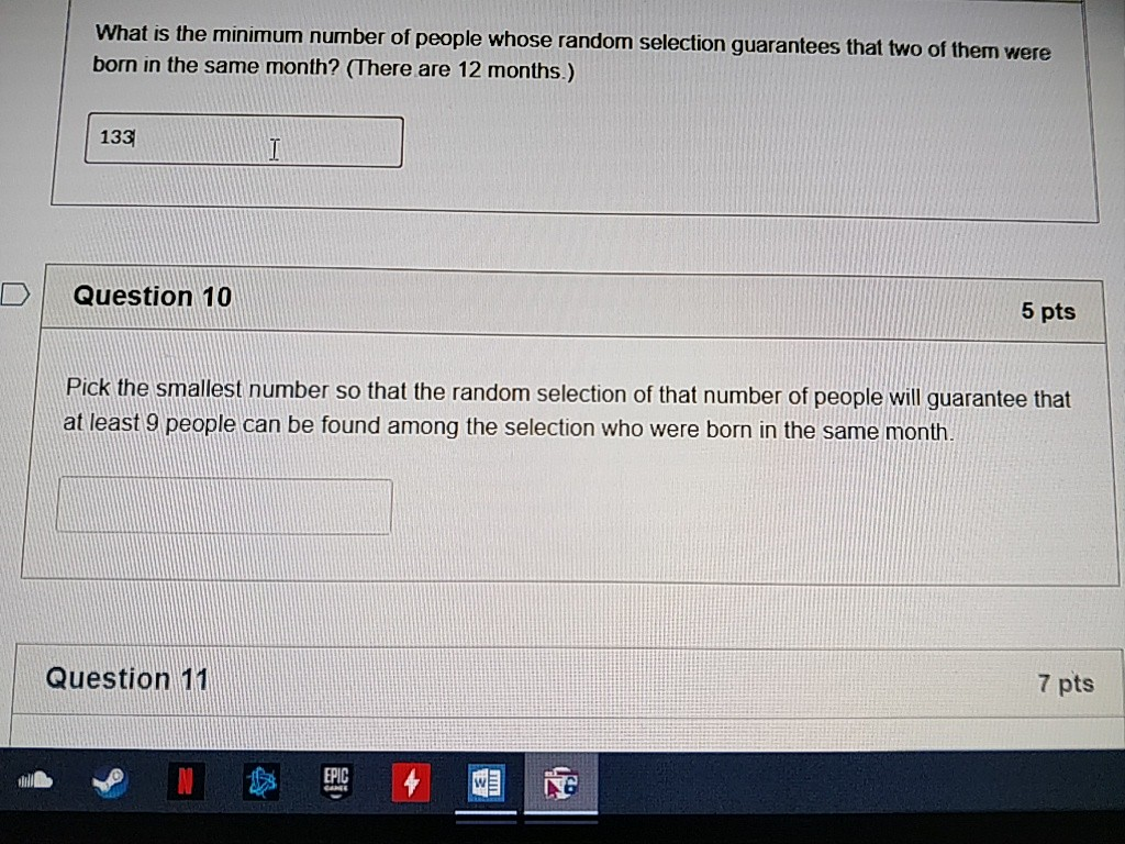 Solved What is the minimum number of people whose random | Chegg.com