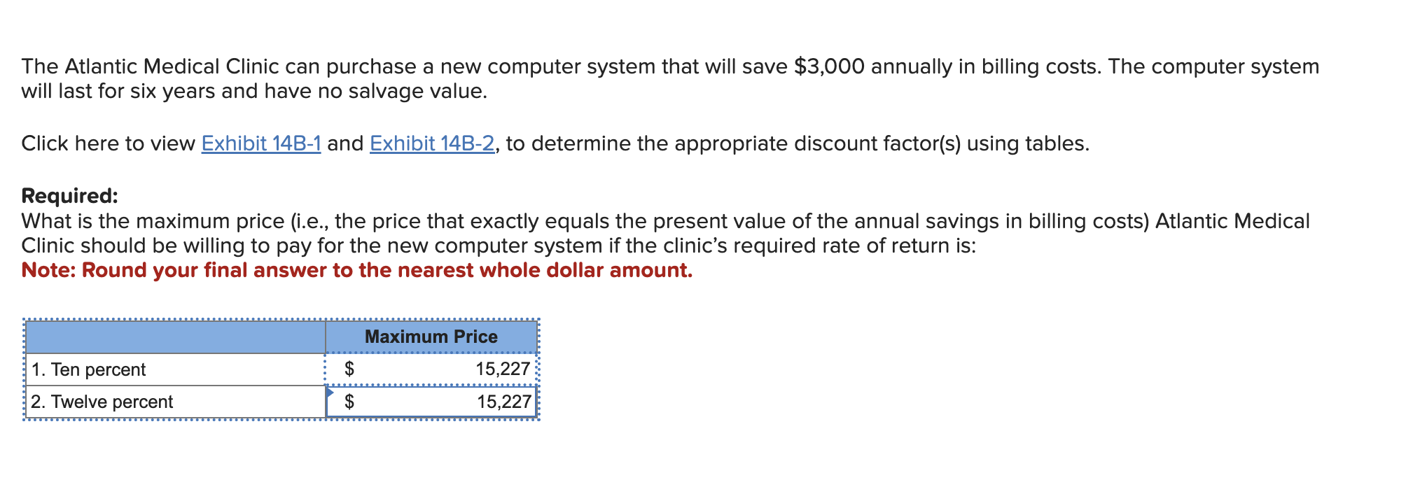 Solved CH 14 ﻿Q4:The Atlantic Medical Clinic can purchase a | Chegg.com