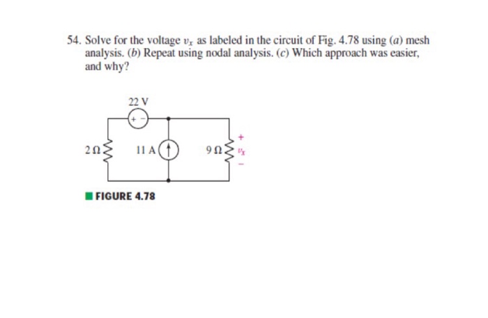Solved Solve For The Voltage Vx As Labeled In The Circuit Of 3647