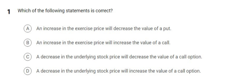 Solved 1 Which of the following statements is correct? A An | Chegg.com
