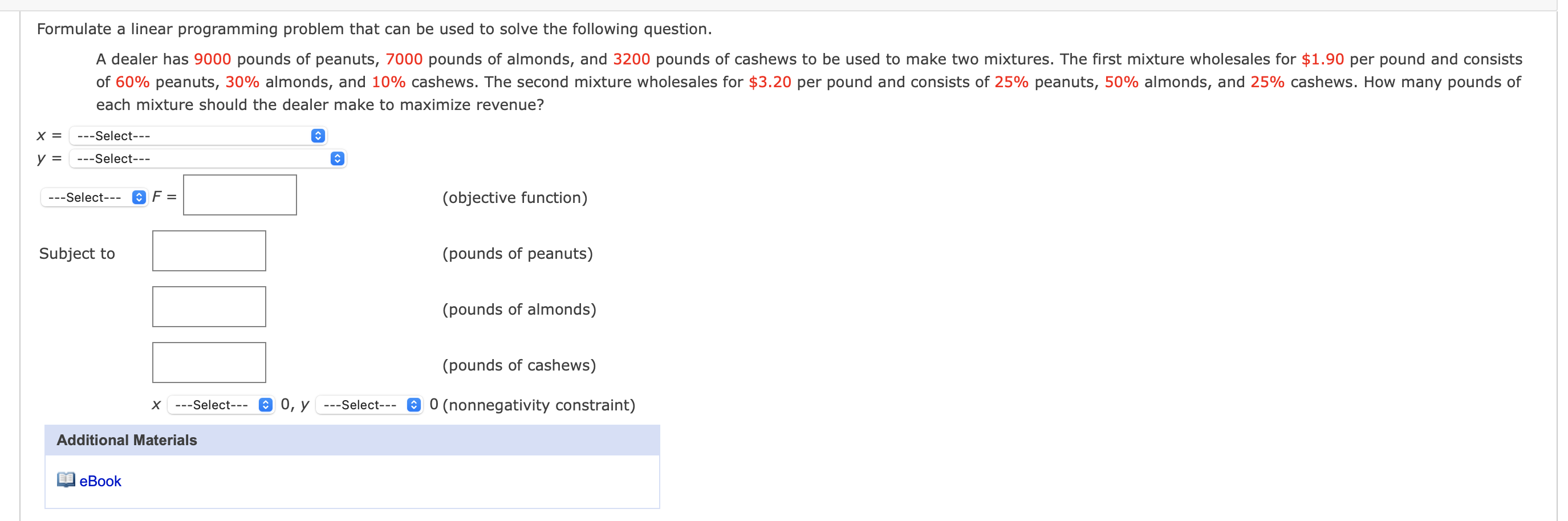 Solved Formulate a linear programming problem that can be | Chegg.com