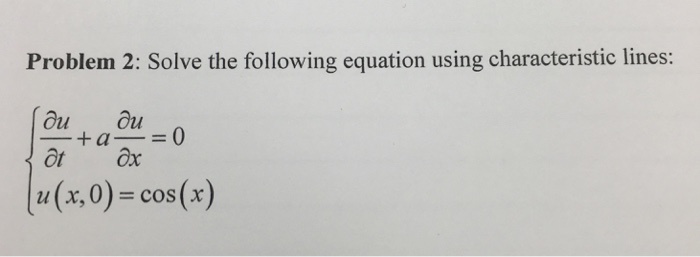 Solved Solve the following equation using characteristic | Chegg.com