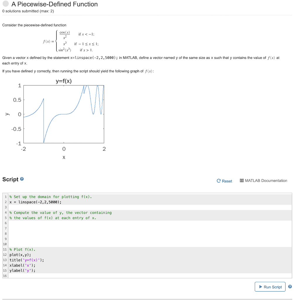 Solved A Piecewise-Defined Function O solutions submitted | Chegg.com