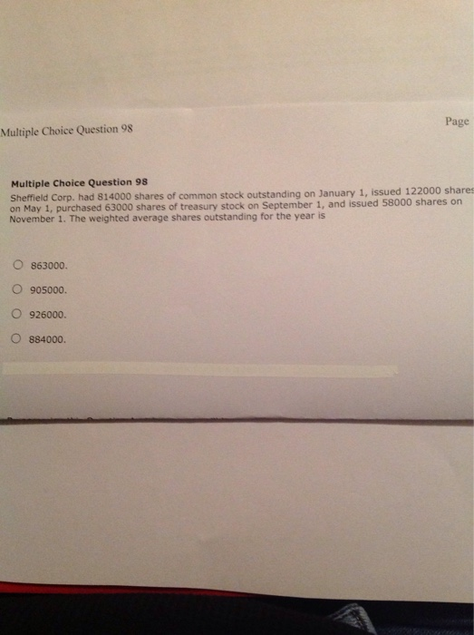 Solved Page Multiple Choice Question 98 Multiple Choice | Chegg.com Solved Page Multiple Choice Question 98 Multiple Choice | Chegg.com
