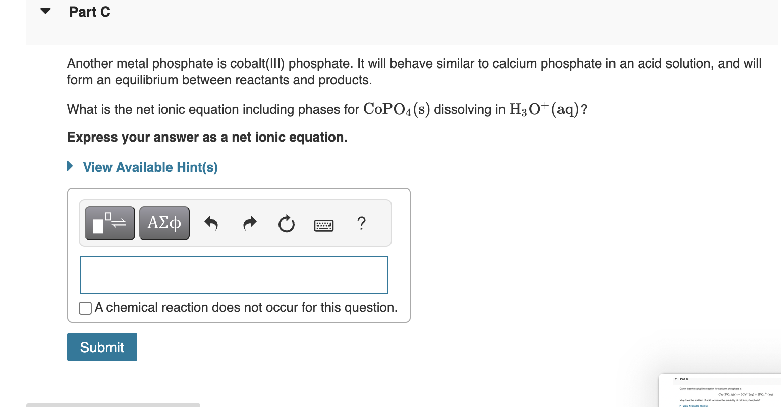 Solved Another metal phosphate is cobalt(III) phosphate. It | Chegg.com