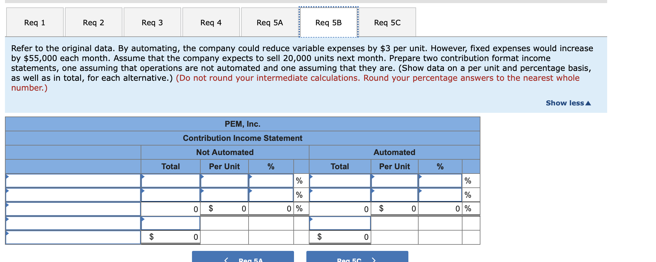 Solved 5. Refer to the original data. By automating, the | Chegg.com