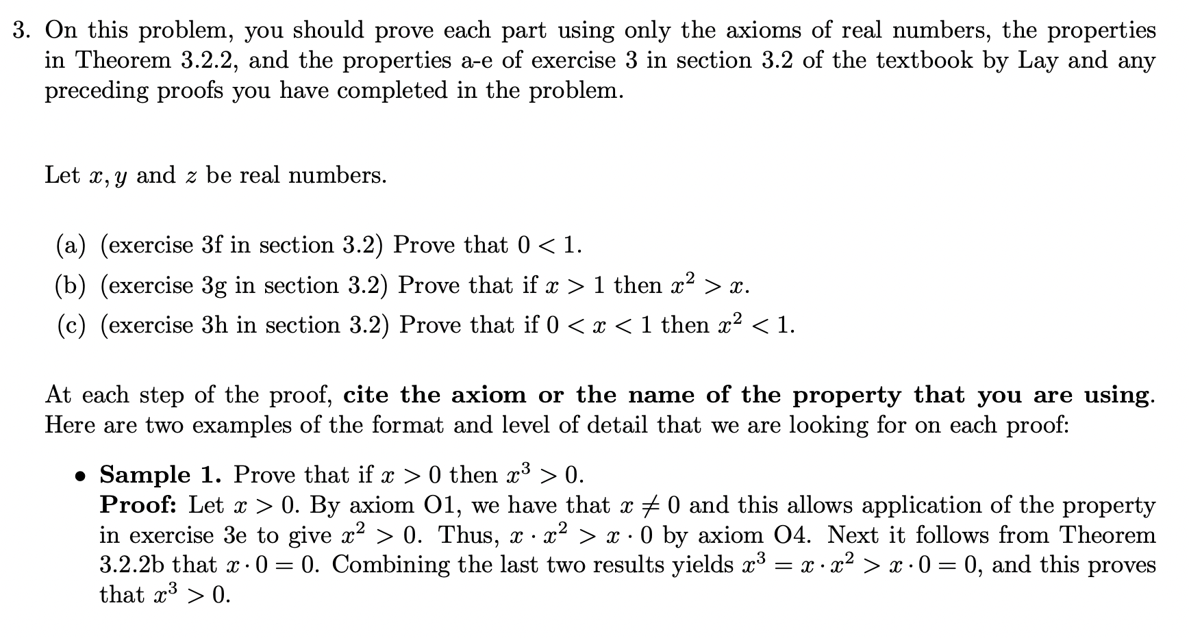Solved 3. On this problem, you should prove each part using | Chegg.com