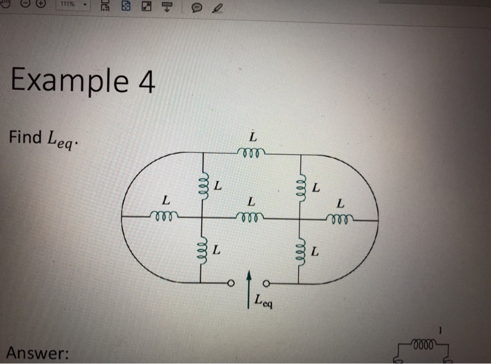 Solved Θ困1 111% Example 4 Find Leq cq Answer: | Chegg.com