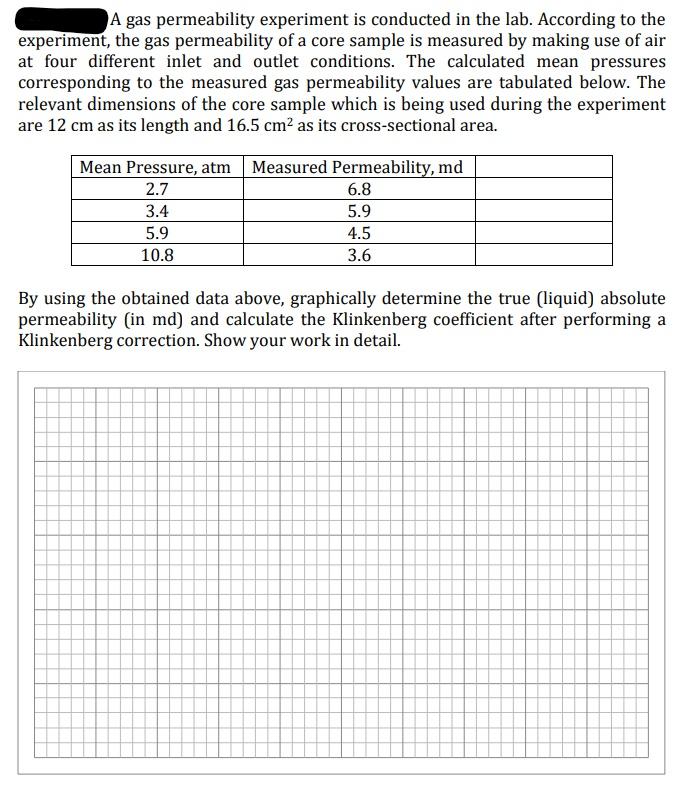 Solved A Fluid and Rock Prop. Lab. Question. Thank | Chegg.com