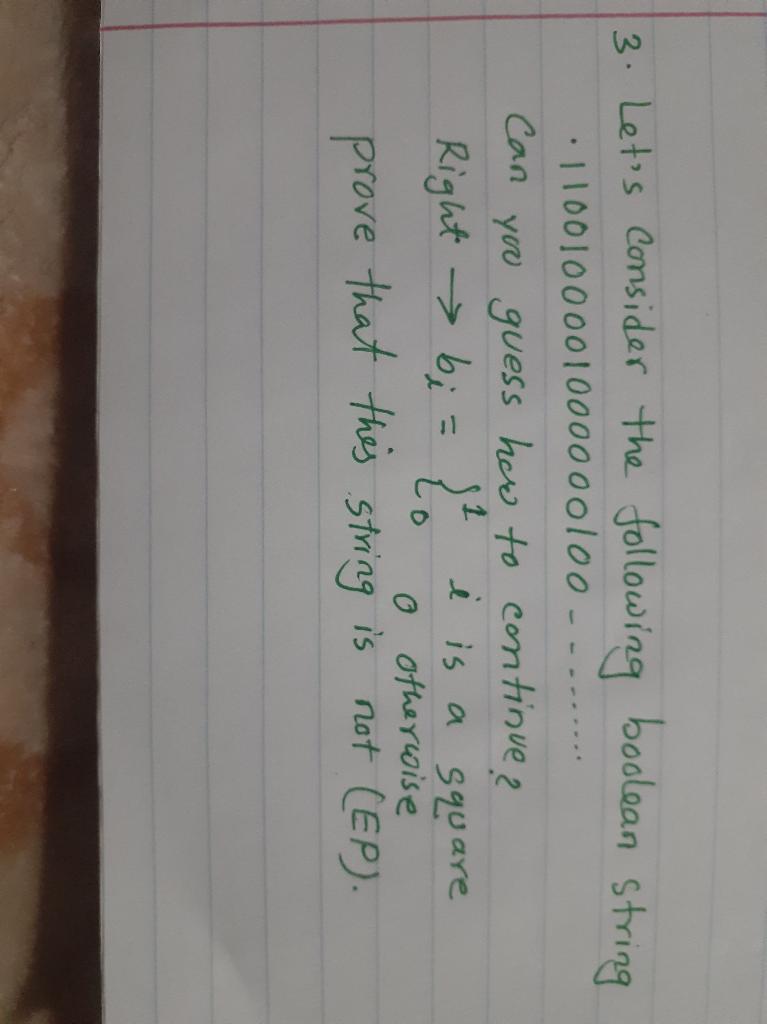 Can 3. Let's Consider the following boolean string • | Chegg.com