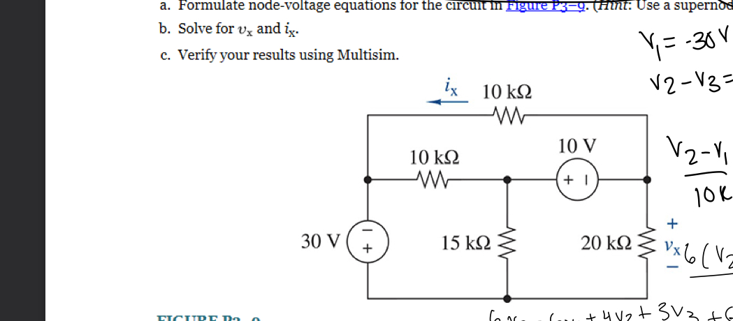 Solved a. Formulate node-voltage equations for the circuit | Chegg.com
