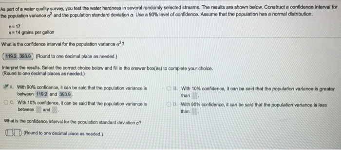 Solved As part of a water quality survey, you test the water | Chegg.com