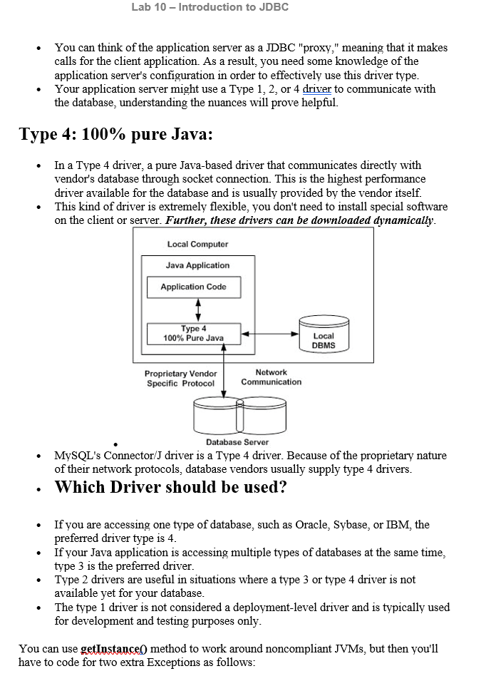 Solved Statement Purpose Example Program To Demonstrate JDBC Chegg