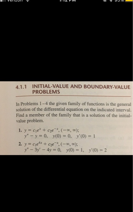Solved INITIAL-VALUE AND BOUNDARY-VALUE PROBLEMS 4.1.1 In | Chegg.com
