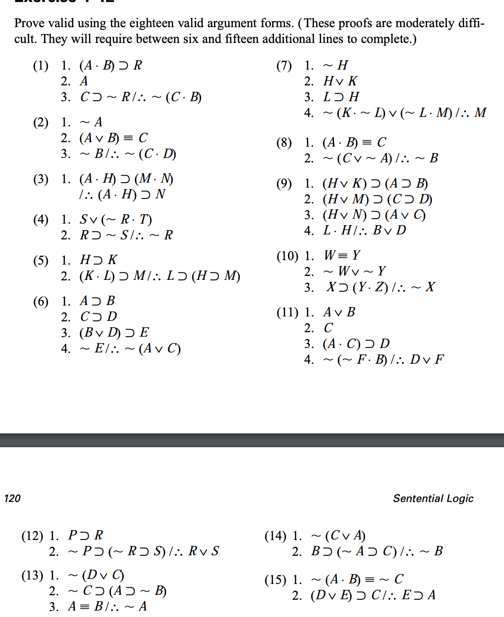 Solved Prove valid using the eighteen valid argument forms. | Chegg.com