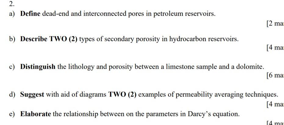 Solved a) Define dead-end and interconnected pores in | Chegg.com