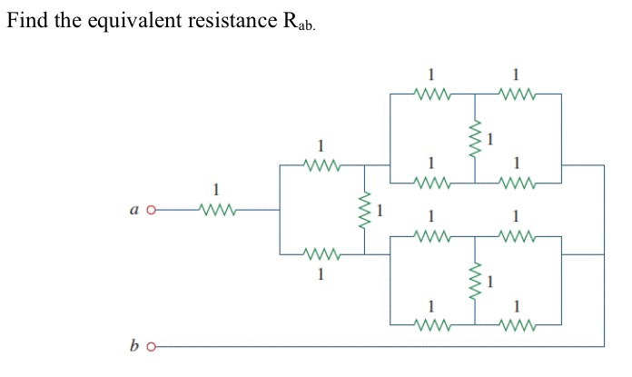 Solved Find the equivalent resistance Rab. wn | Chegg.com