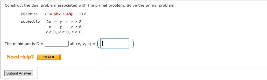 Solved Construct the dual problem associated with the primal | Chegg.com