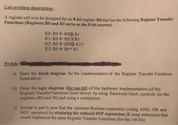Solved Lab problem description: A register cell is to be | Chegg.com