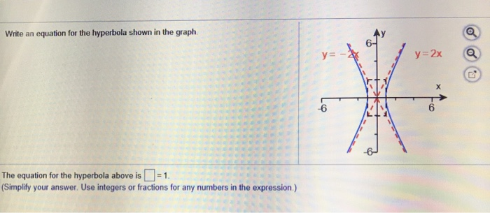 Solved Write an equation for the hyperbola shown in the | Chegg.com