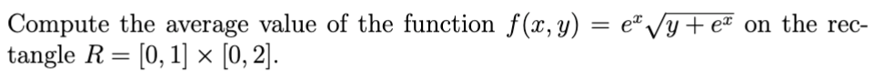Solved Compute the average value of ﻿the function | Chegg.com