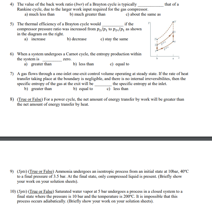 Solved that of a 4) The value of the back work ratio (bwr) | Chegg.com