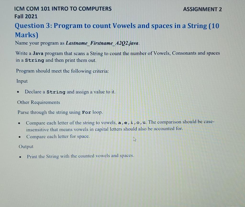 Solved ICM COM 101 INTRO TO COMPUTERS ASSIGNMENT 2 Fall 2021 | Chegg.com