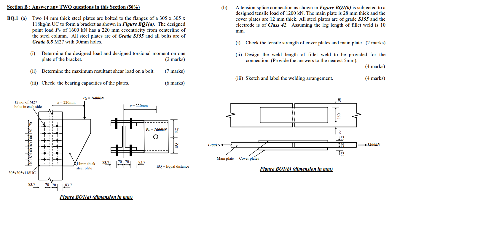 Solved Section B: Answer any TWO questions in this Section | Chegg.com