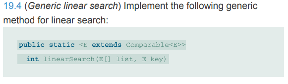 Solved 19.4 (Generic linear search) Implement the following | Chegg.com