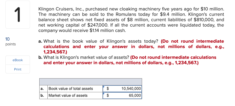 Solved Klingon Cruisers, Inc., purchased new cloaking | Chegg.com