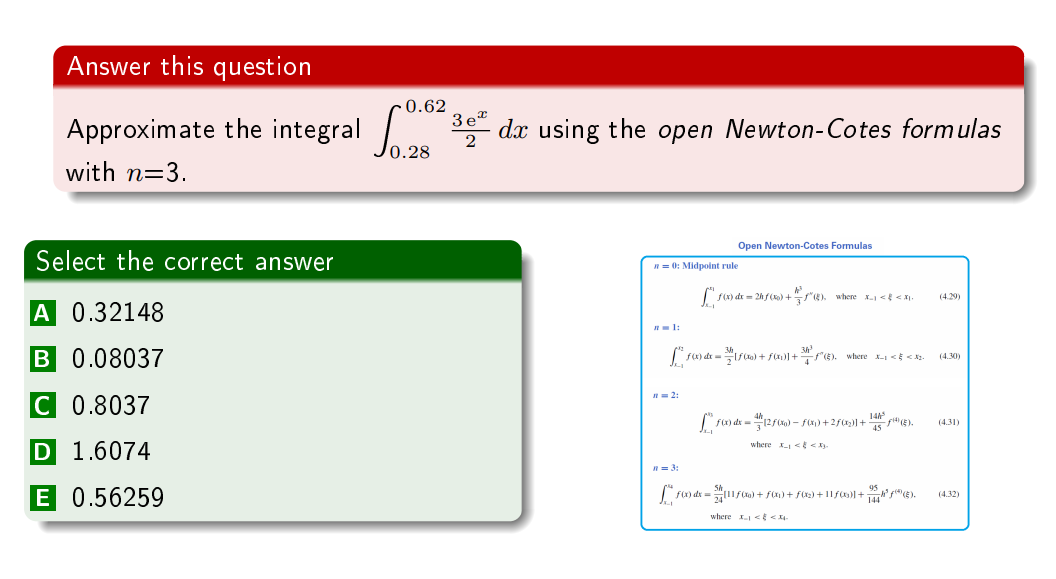 Solved Answer this question Approximate the integral Som* | Chegg.com