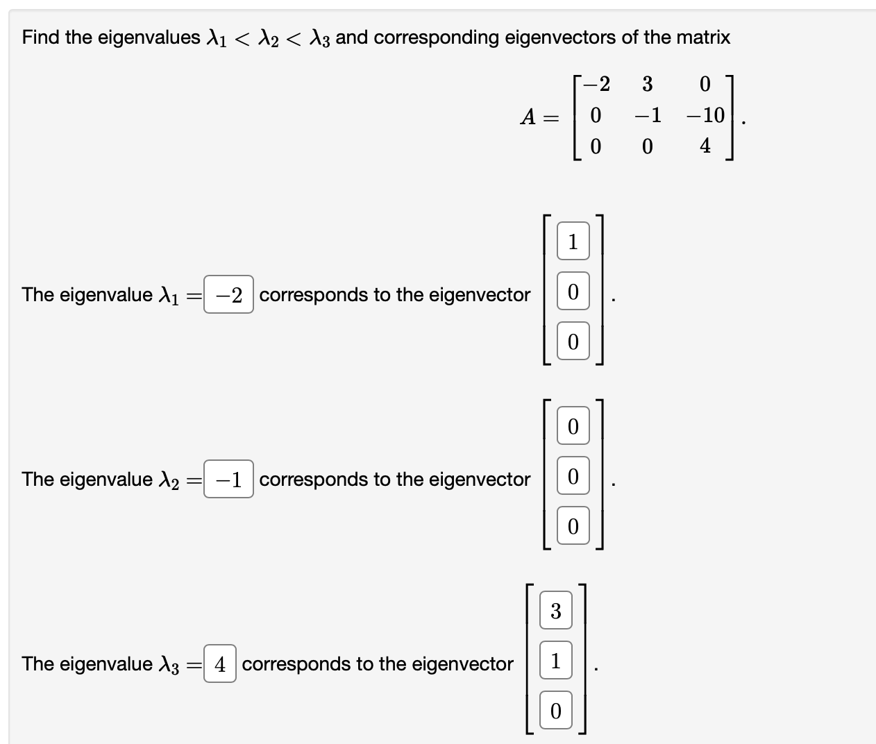 Solved Find the eigenvalues λ1