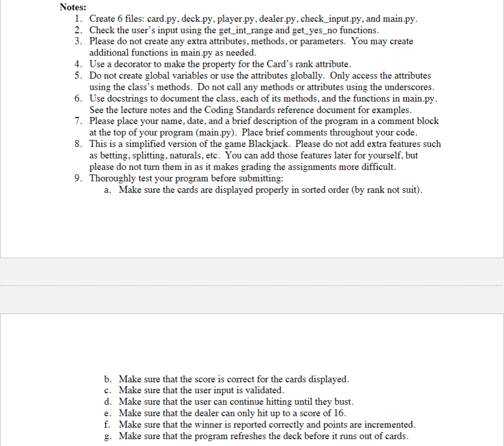 Solved Blackjack Create a program that plays a simplified | Chegg.com