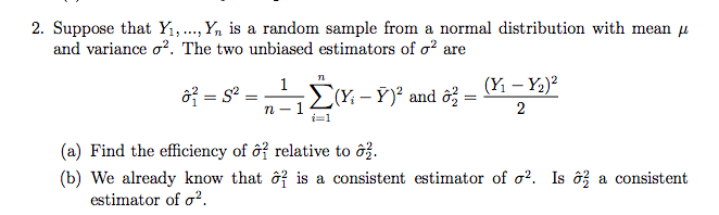 Solved Suppose that Y1, ..., Yn is a random sample from a | Chegg.com