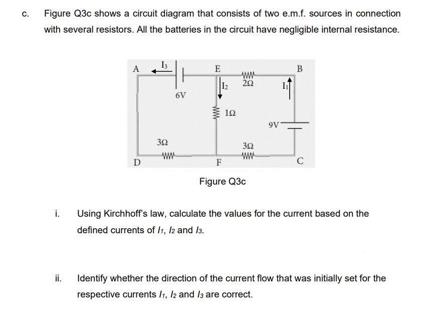 Solved Figure Q3c shows a circuit diagram that consists of | Chegg.com