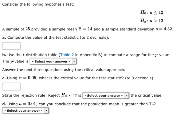 Solved Consider the following hypothesis test: Ho: u