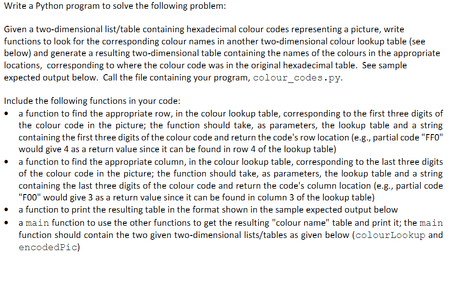 Solved Write a Python program to solve the following | Chegg.com