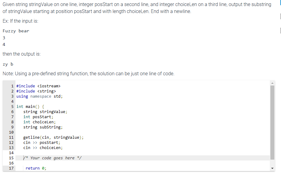 Solved Given String Stringvalue On One Line Integer 1041