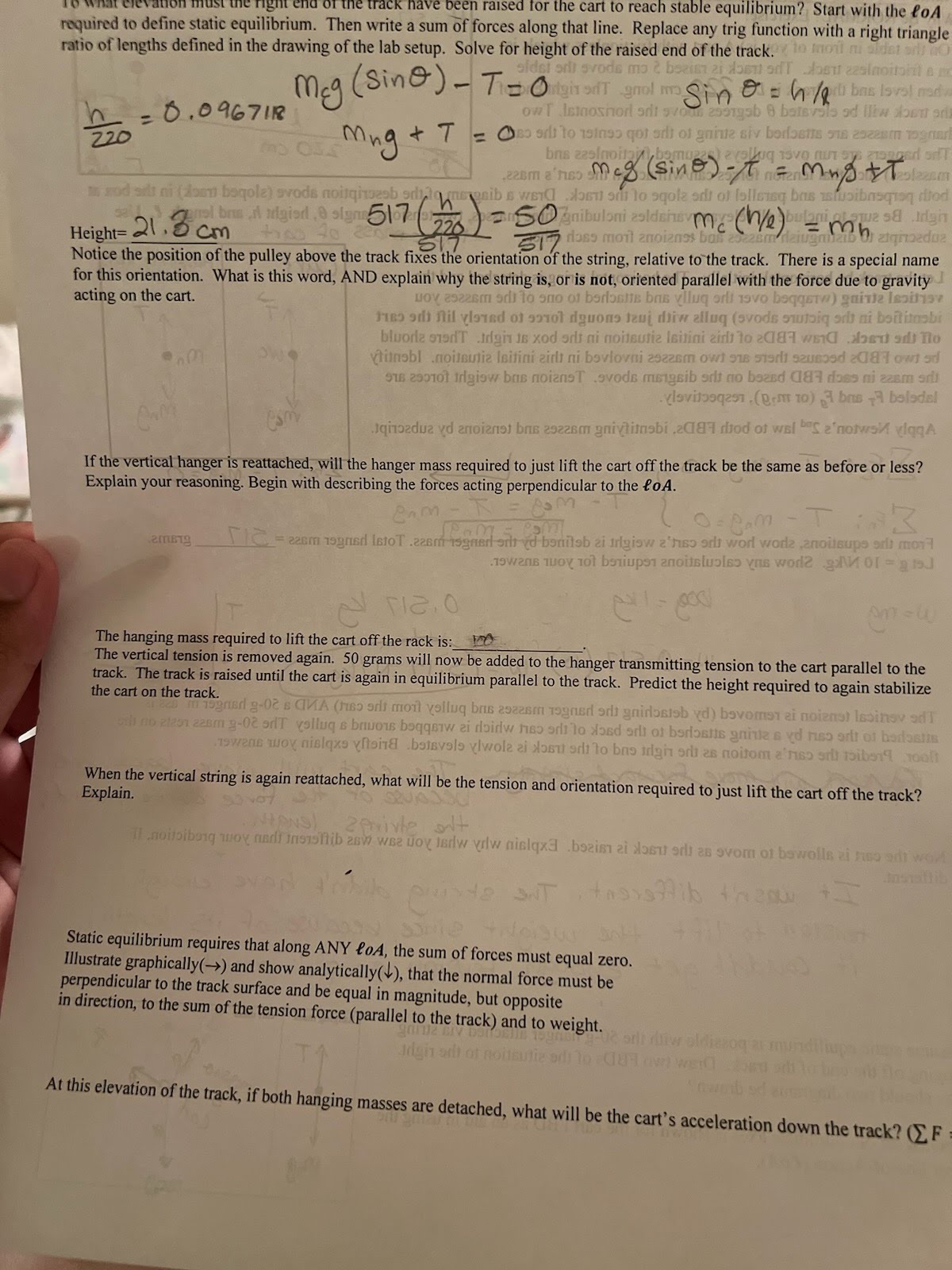 Solved hen level and the track is L=220 cm long. The right | Chegg.com