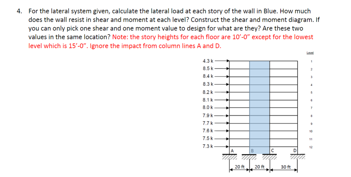 For the lateral system given, calculate the lateral | Chegg.com