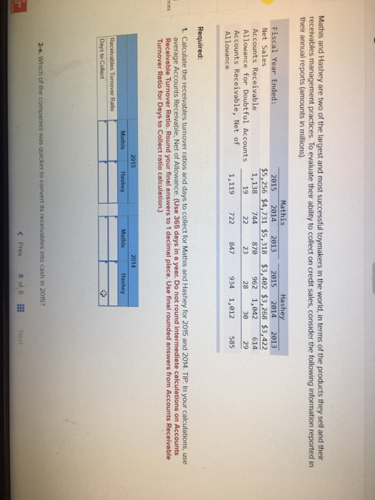 Solved Mathis and Hashey are two of the largest and most | Chegg.com