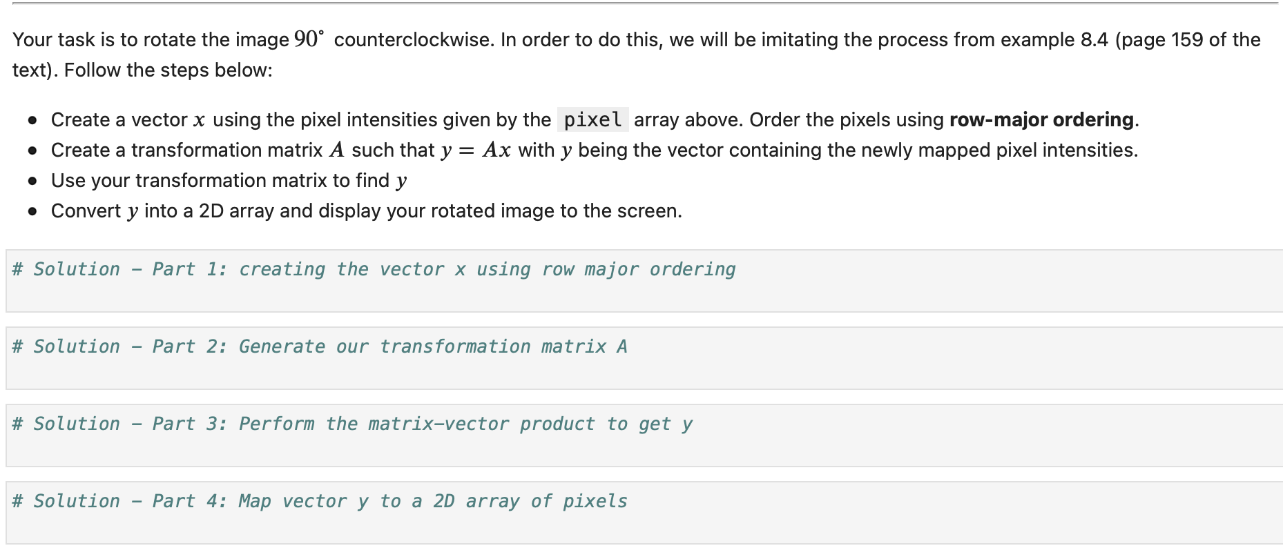 Solved Problem 1: In this problem, you will take an image | Chegg.com