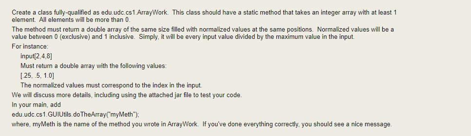 Solved Create a class fully-qualified as edu.udc.cs 1. | Chegg.com