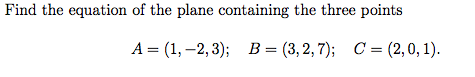 Solved Find the equation of the plane containing the three | Chegg.com