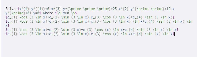 Solve $x^{4} y^{(4)]+6 x^{3) y^{\prime prime | Chegg.com