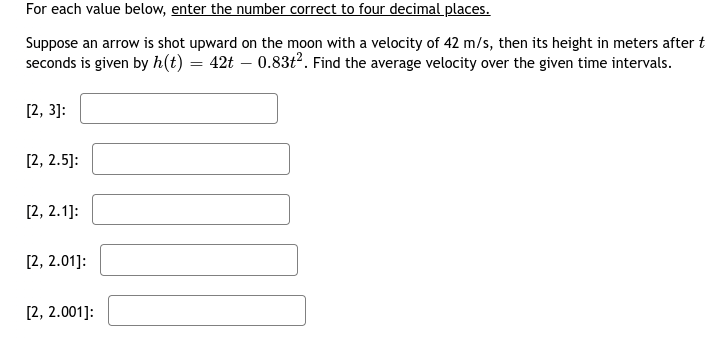 Solved An object thrown at 139 vertical feet per second from | Chegg.com